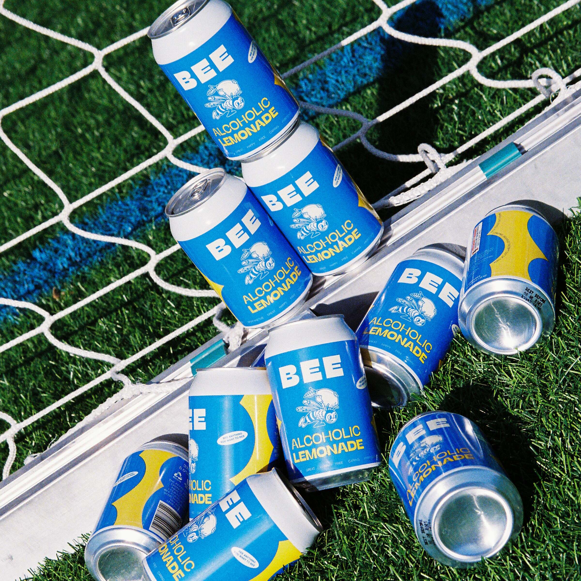 BEE Alcoholic Pink Lemonade, Classic Lemonade, Ginger Beer & Orangeade